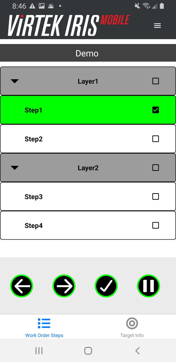 Virtek IRIS Mobile App
